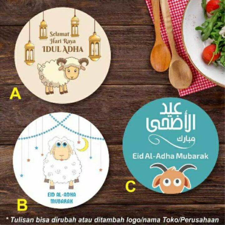 Hang Tag Kartu label stiker Hadiah Parcel Idul Adha hari raya qurban ...