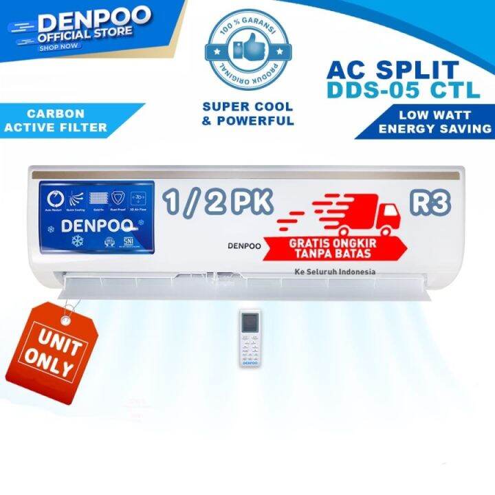 DENPOO AC DDS 05 CTL 1/2 PK HANYA UNIT | Lazada Indonesia