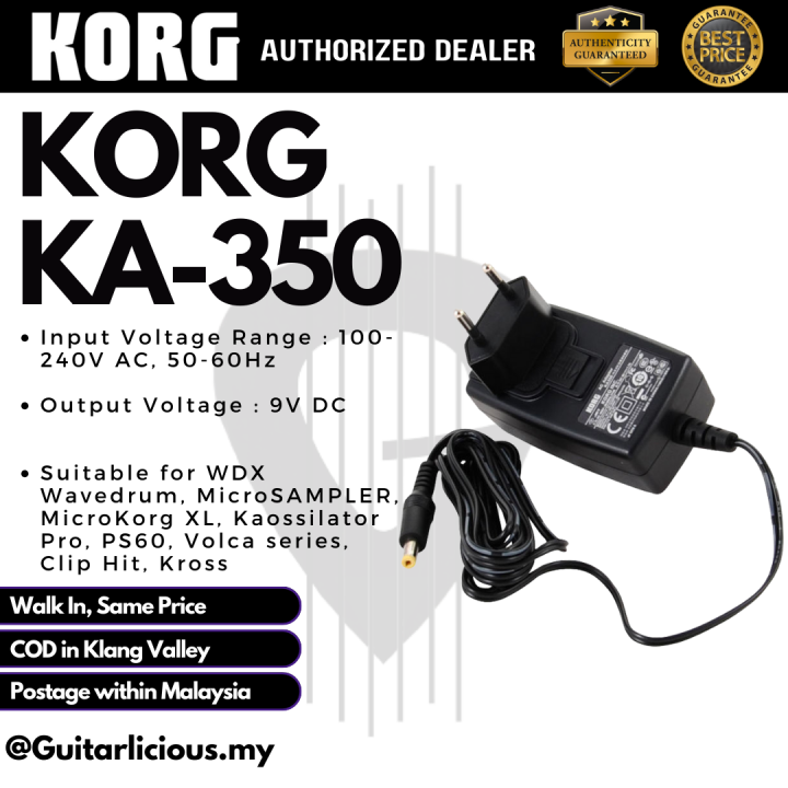 Korg KA350 9V Power Supply AC Adapter For MS20 Mini Kross 61 Kross 88 ...