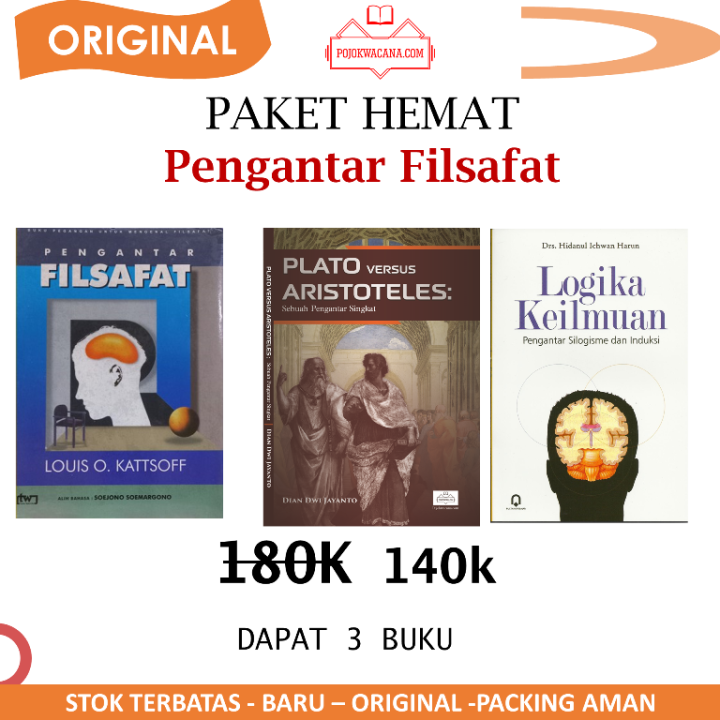 Paket Pengantar Filsafat Buku Pegangan Untuk Mengenal Filsafat louis o kattsoff + Plato Versus ...