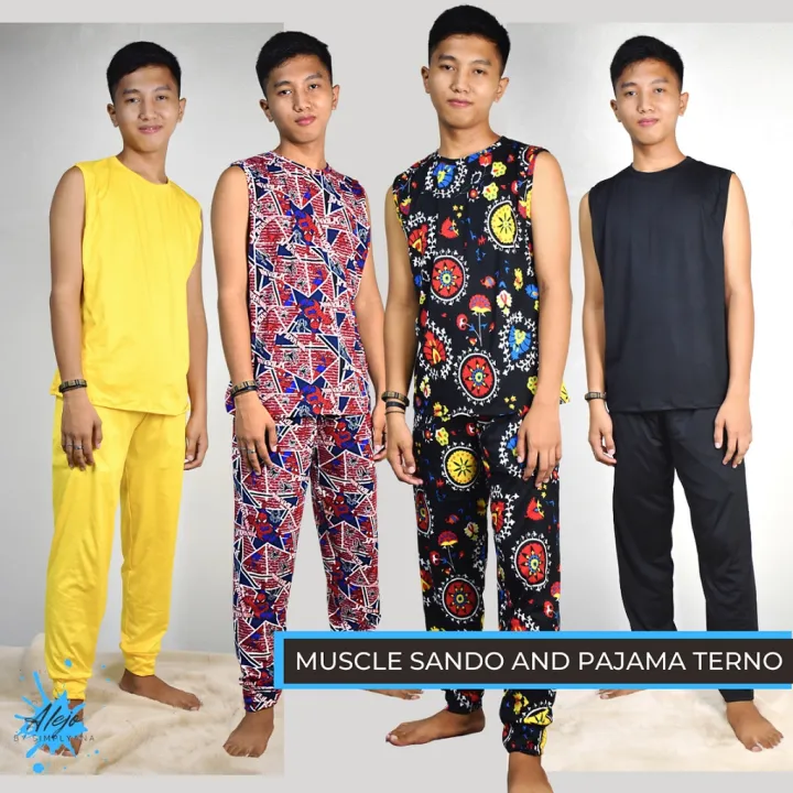 MUSCLE SANDO PAJAMA SETS FOR MEN (FREE SIZE) (SMALL- XL) (SIMPLYANA ...