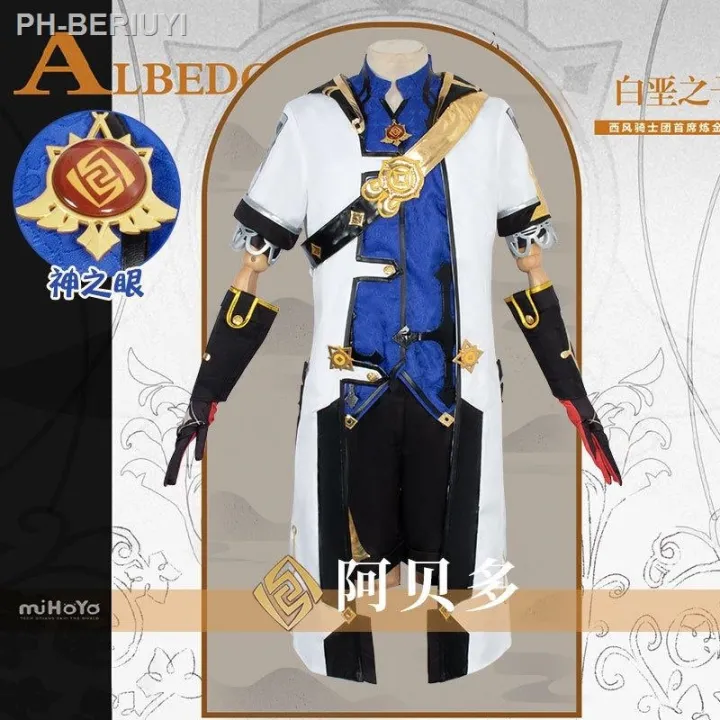 Genshin Impact Albedo Cos westerly Knight Albedo Cosplay clothing men's ...