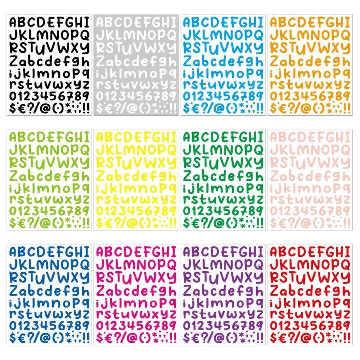 FUTUI 5 Sheet Card Photo Stationery Uppercase Lowercase Albums Rainbow ...
