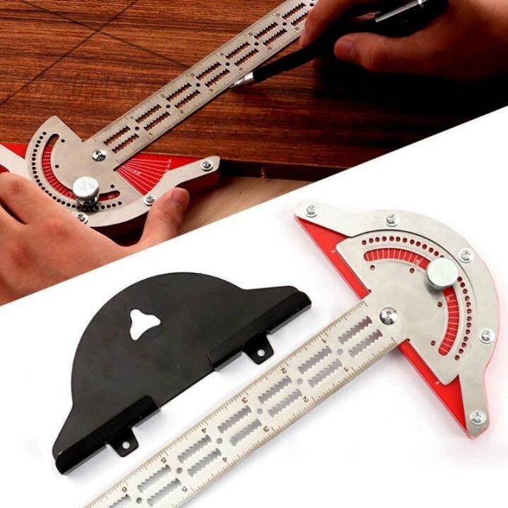 T-Type Woodworkers Edge Ruler Protractor Woodworking Ruler Angle ...