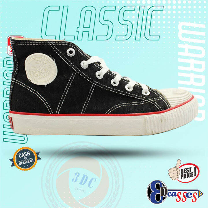 Warrior Classic HC High Black / White - Sepatu Sekolah Sneaker Dilan ...