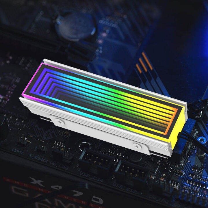 M.2 Nvme SSD Cooling Heat Sink 5V 3PIN ARGB Solid State Hard Disk ...