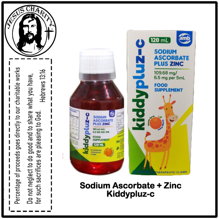 Kiddypluz-c 120mL (Sodium ascorbate + zinc) vitamin c with zinc syrup ...