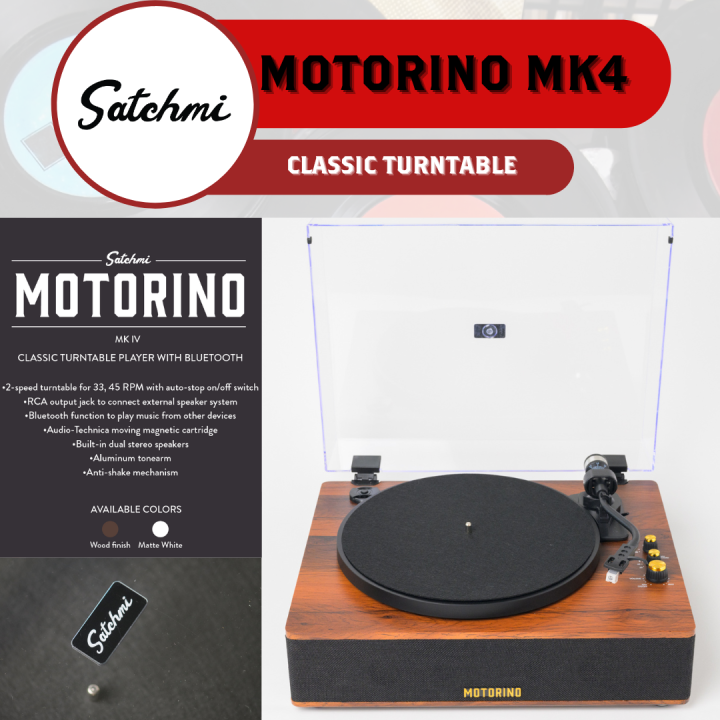 Satchmi Motorino MK4 - Vinyl Record Turntable Player - Built-in ...