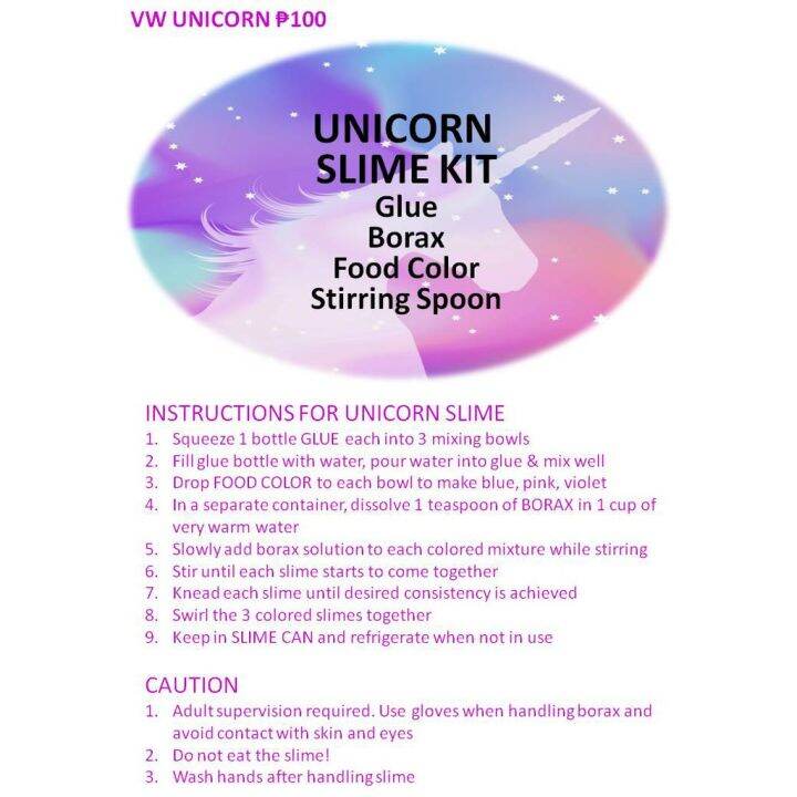 Unicorn Slime Kit / Unicorn Poop SlimekitsvM | Lazada PH