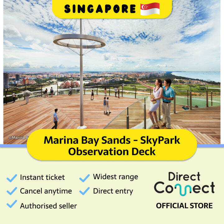 Marina Bay Sands - SkyPark Observation Deck MBS Singapore Attraction Outdoor Scenery Ticket ...