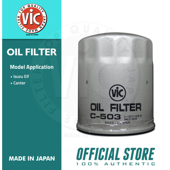 VIC Oil Filter C-503 for Isuzu KB, Crosswind AT XUV XUVI (4JA1-L ...