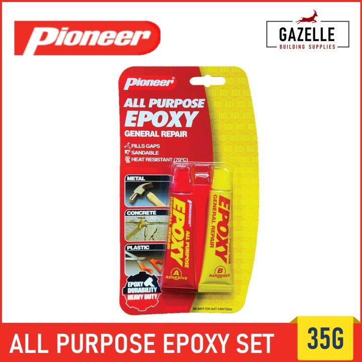 Pioneer Plus Five Clear Epoxy Set (A&B) 15ml / Durasteel Epoxy Set 35g ...
