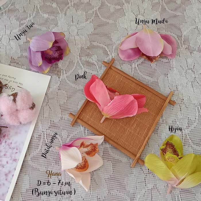 Bunga anggrek satuan/bunga plastik kotak mahar | Lazada Indonesia