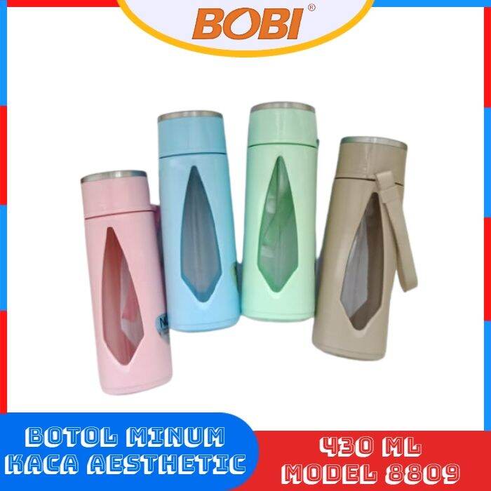 BOBI Shop Botol Minum Kaca 8809 Volume 400 Ml Botol Minum Murah Unik ...