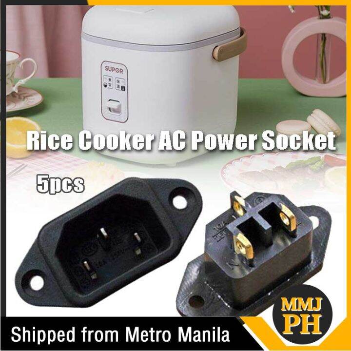 5Pcs AC Power Socket 3 Pins - AC 250V 10A For Rice Cooker | Lazada PH