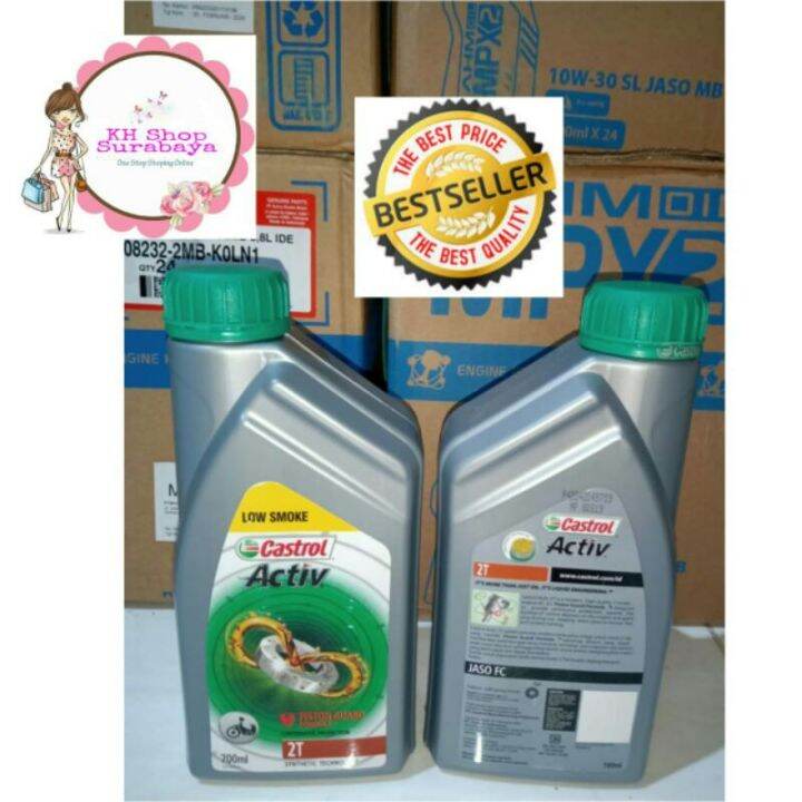 Oli Castrol 2T Motor oil Castrol active Low smoke 0,7L oli samping ...
