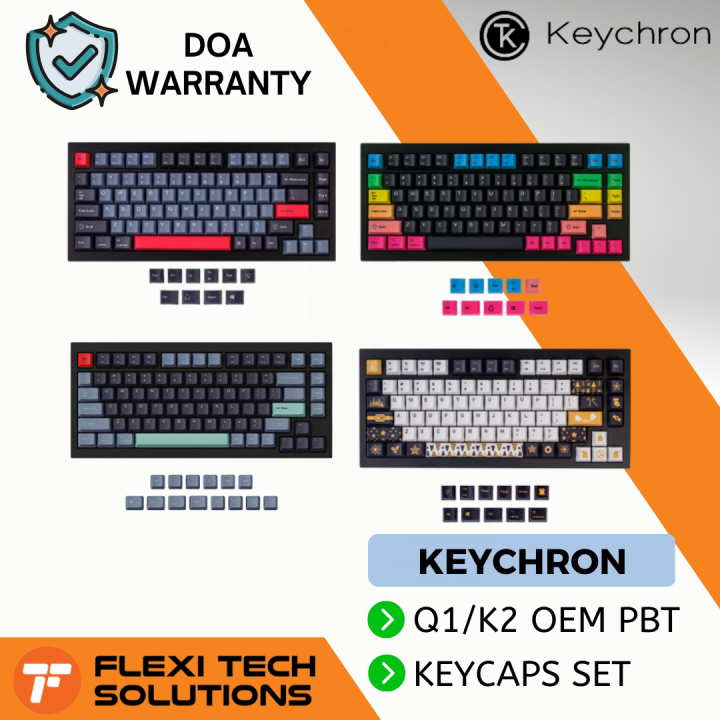 Flexi Tech KEYCHRON Q1 / Q2 / K2 / K6 OEM Dye-Sub PBT Keyboard Keycaps ...