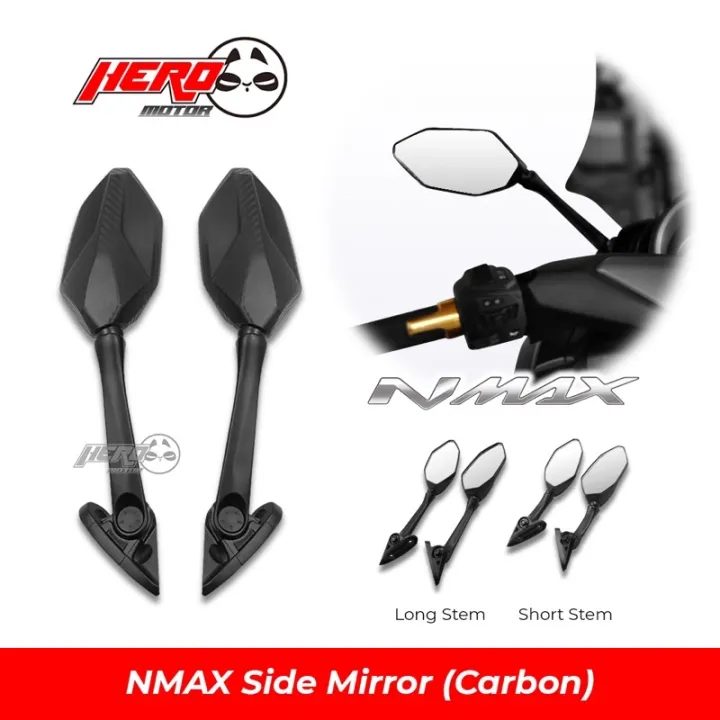 Nmax Carbon Side Mirror Clear Short/Long Stem R25 New Design Made in ...