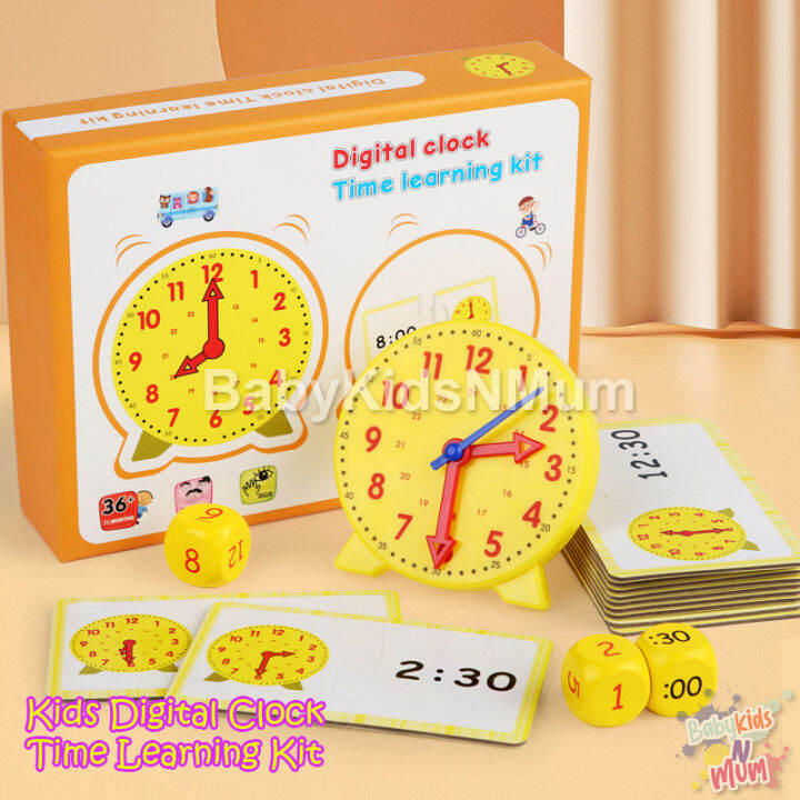 Learning Time Activities Set Teaching Clocks Homeschool Preschool ...