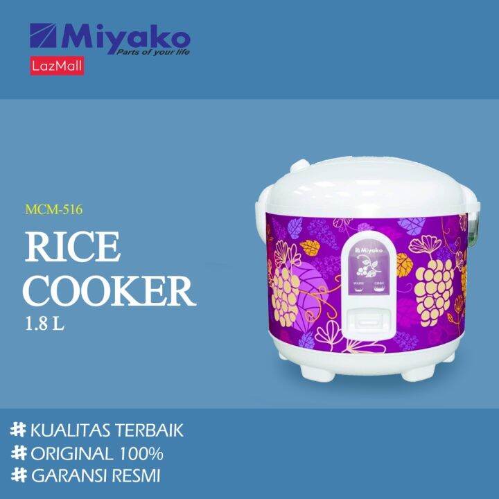 MIYAKO Rice Cooker 1.8 L - MCM - 516 | Lazada Indonesia
