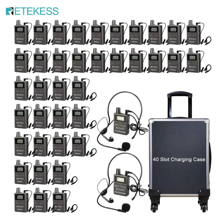 Retekess TT105 Tour Guide System Wireless Voice Audio Transmission System 2.4GHz, Used for Hajj ...