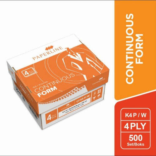 Continuous Form Paperline 4 Ply Kertas Faktur 4 Rangkap 9,5 x 11 Inch ...