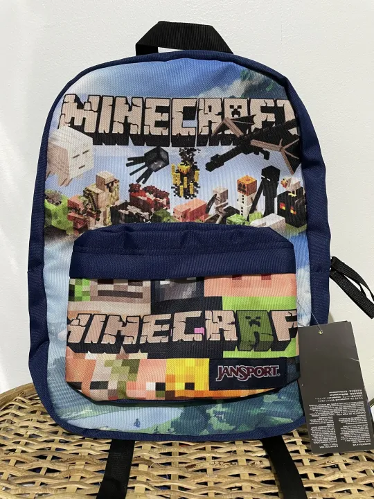 Dark Blue Minecraft School Large Backpack | Lazada PH