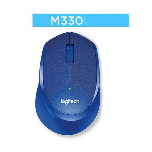 เมาส์ไร้สายไม่มีเสียงรบกวน Logitech M330พร้อม Usb 1000Dpi ออปติคอลสำหรับเกมเมอร์คอมพิวเตอร์ ...