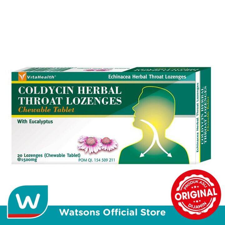 Vita Health Coldycin Herbal Throat Lozenges 20's | Lazada Indonesia