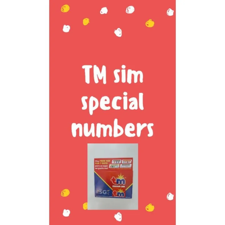 BEST SALE!☒ TM prepaid sim special numbers | Lazada PH