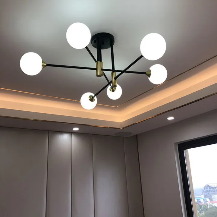 Tricolor Modern Chandelier Ceiling Light Bedroom Center Light ...