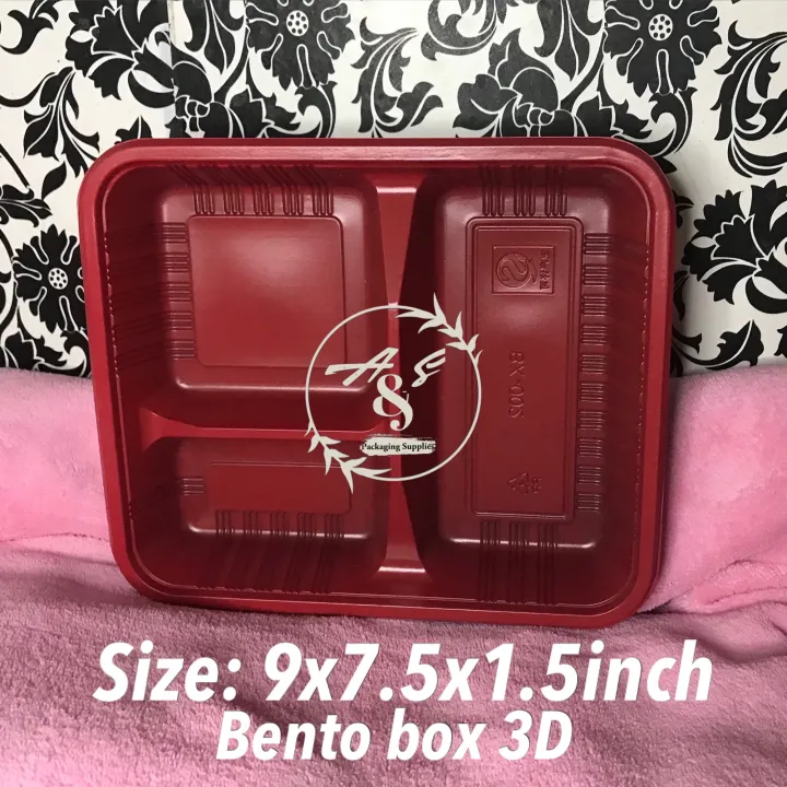 Disposable Bento Box 3D / Takeout box with clear lid bundle by 40pcs ...