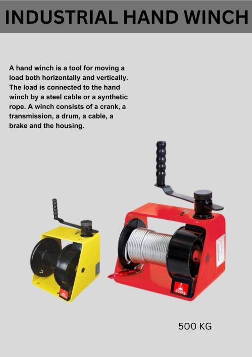 500kg wire cable worm gear hand winch | Lazada PH