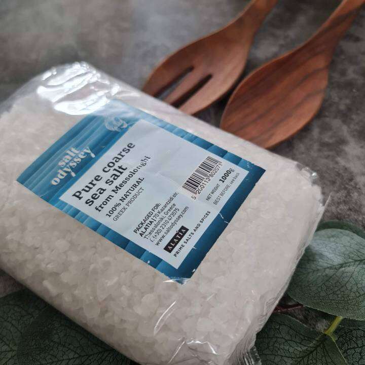 Salt Odyssey Coarse Sea Salt 1kg /โอดิสซี เกลือทะเลหยาบ 1 กิโลกรัม ...