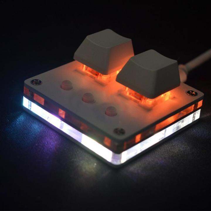 OSU Mini Keyboard 2 key Gaming Keyboard Programming Macro Keypad Mechanical Keyboard blueRed ...