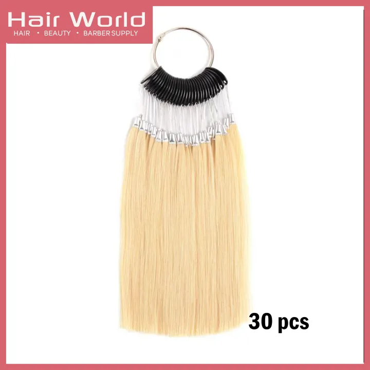 30pcs Hair Color Rings Human Hair Swatches Testing Color Samples Lazada