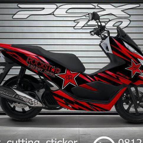 STIKER DECAL MOTOR - HONDA PCX ROCK STAR - HIGH QUALITY DECALS | Lazada ...
