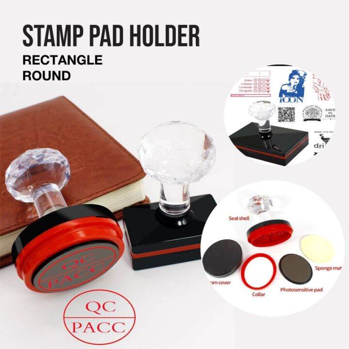 Blank Stamp Pad (Rectangular, Round) Printable Photosensitive Seal ...