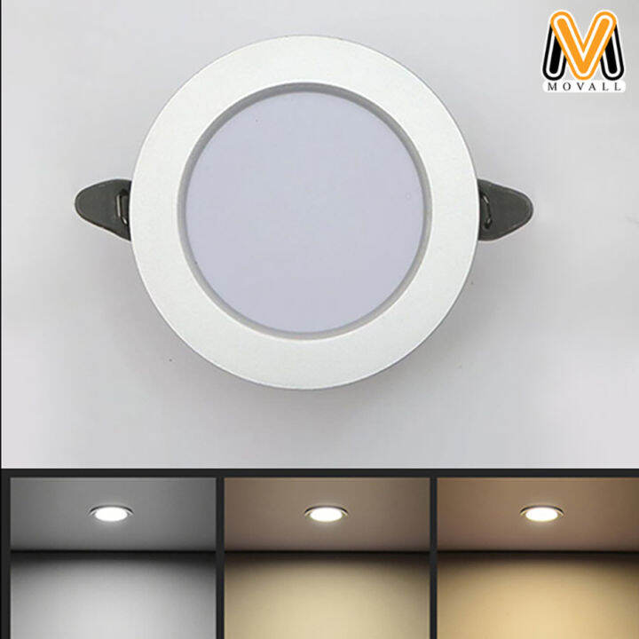 Movall LED Downlight Recessed Pin Lights Panel Ceiling Light, 3 Color ...
