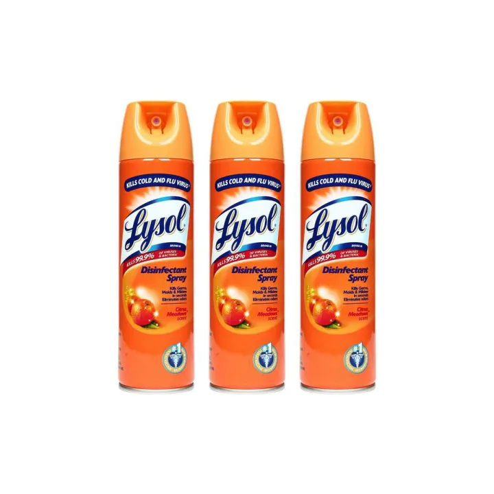 Useful Lysol Disinfectant Spray Citrus Meadows 170GM Triple Pack ...