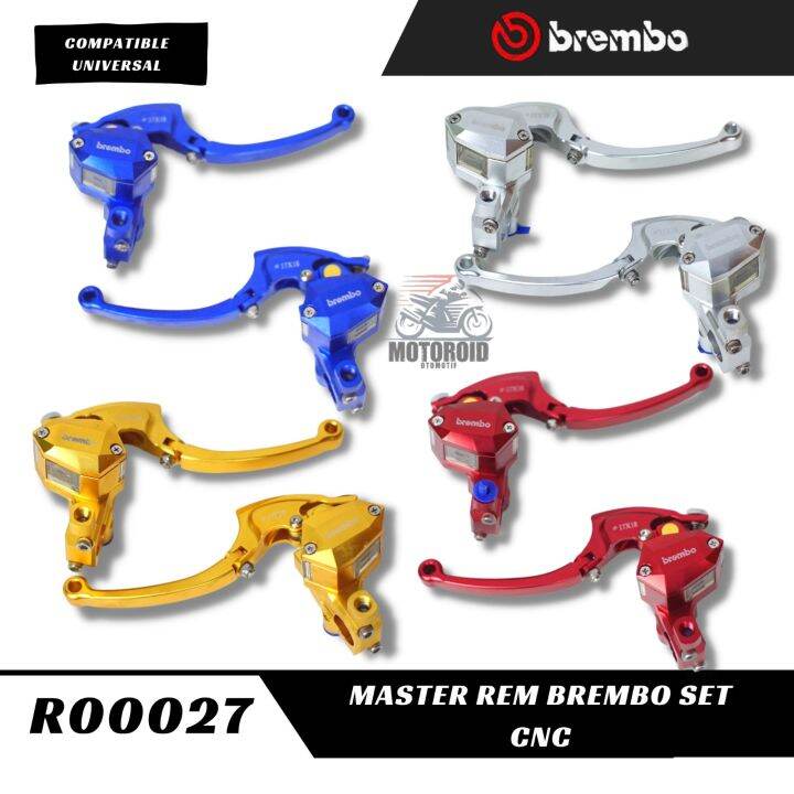 MASTER REM BRCMBO SET FULL WARNA CNC DOUBLE TABUNG SET KIRI KANAN ...