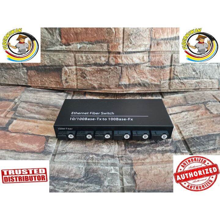 (3A 3B) Ethernet Fiber switch 6 Media Converter Single Mode fiber Port ...