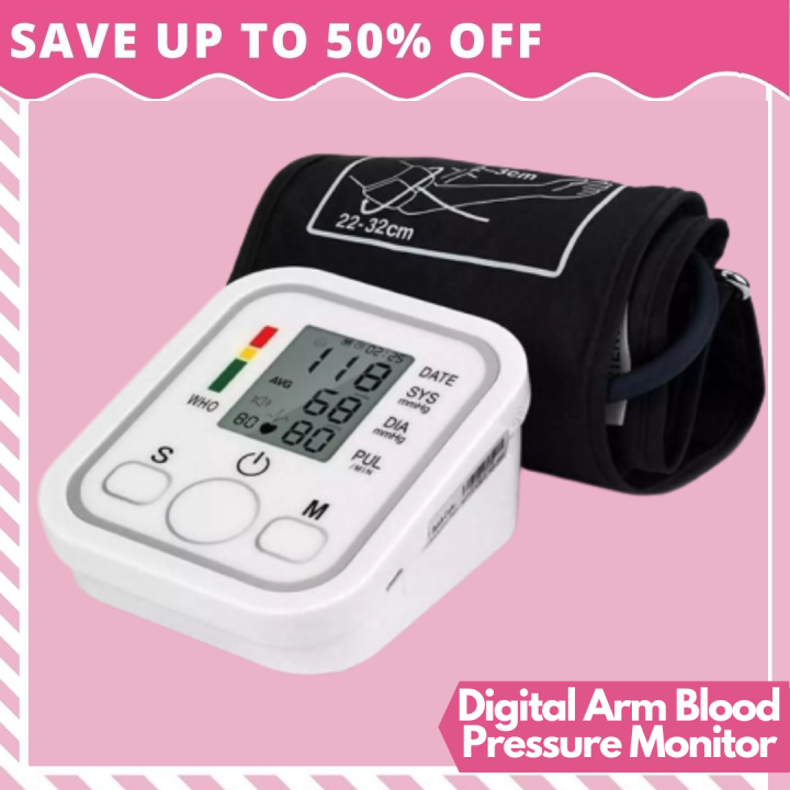 Automatic Digital Blood Pressure Monitor with Charger | BP Monitor Digital with LCD Display ...