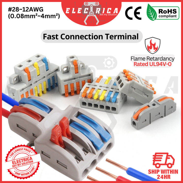 Fast Wire Cable Connector Reusable Spring Terminal Safe and Quick ...