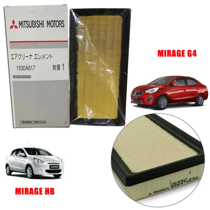 1500A617 Air Filter Denso Original for Mitsubishi Mirage G4 and HB 2012 ...
