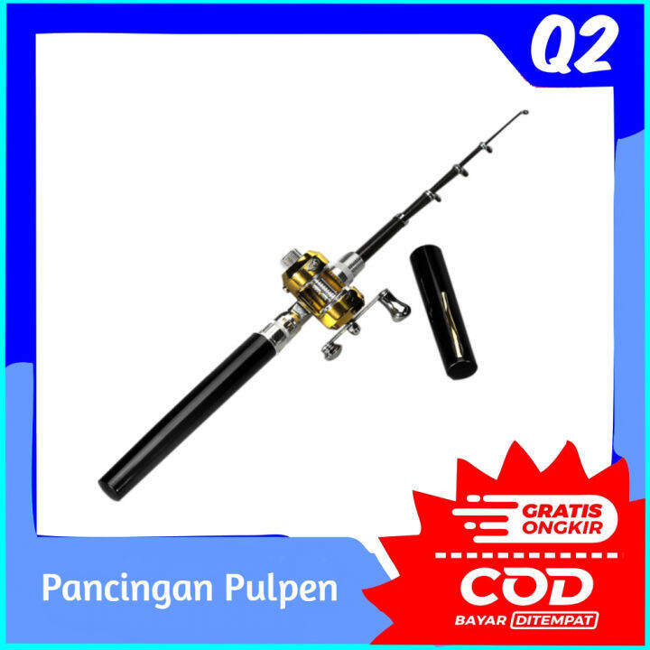 Rumah Q - Pancingan Mini Model Pulpen Alat Pancing Set Joran & Reel ...