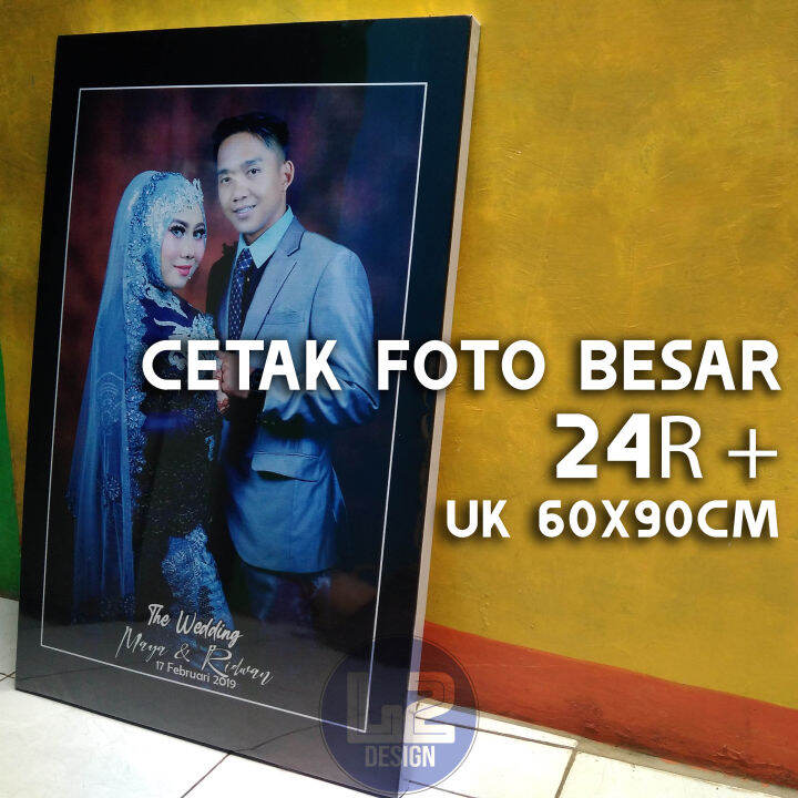 Cetak Foto Besar 24R (60x90CM) + Bingkai Kayu | Lazada Indonesia