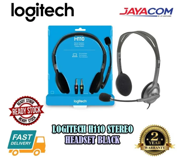 LOGITECH H110 STEREO HEADSET BLACK | Lazada