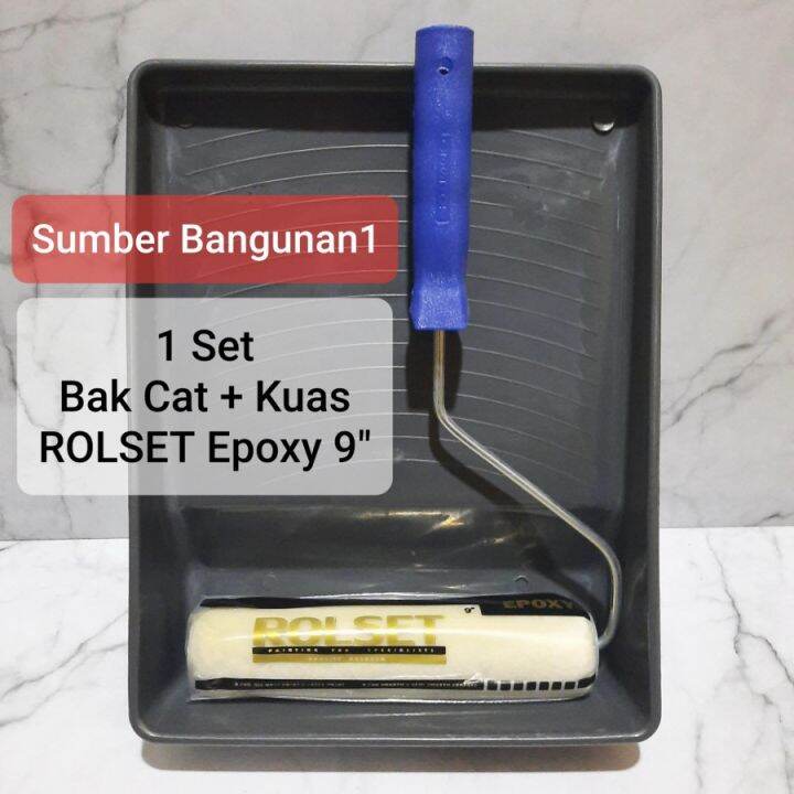 Bak Cat Tembok + Kuas Roll Rolset Epoxy 9" roller bagus cat minyak lem ...