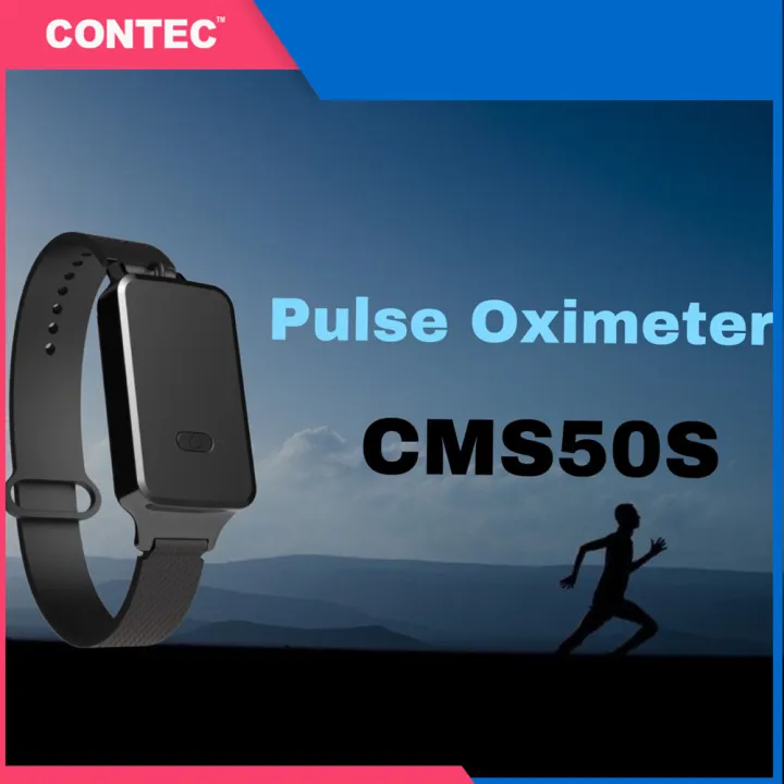 Contec Wearable Wrist Pulse Oximeter CMS50S Spo2 Measurement Rate Blood ...